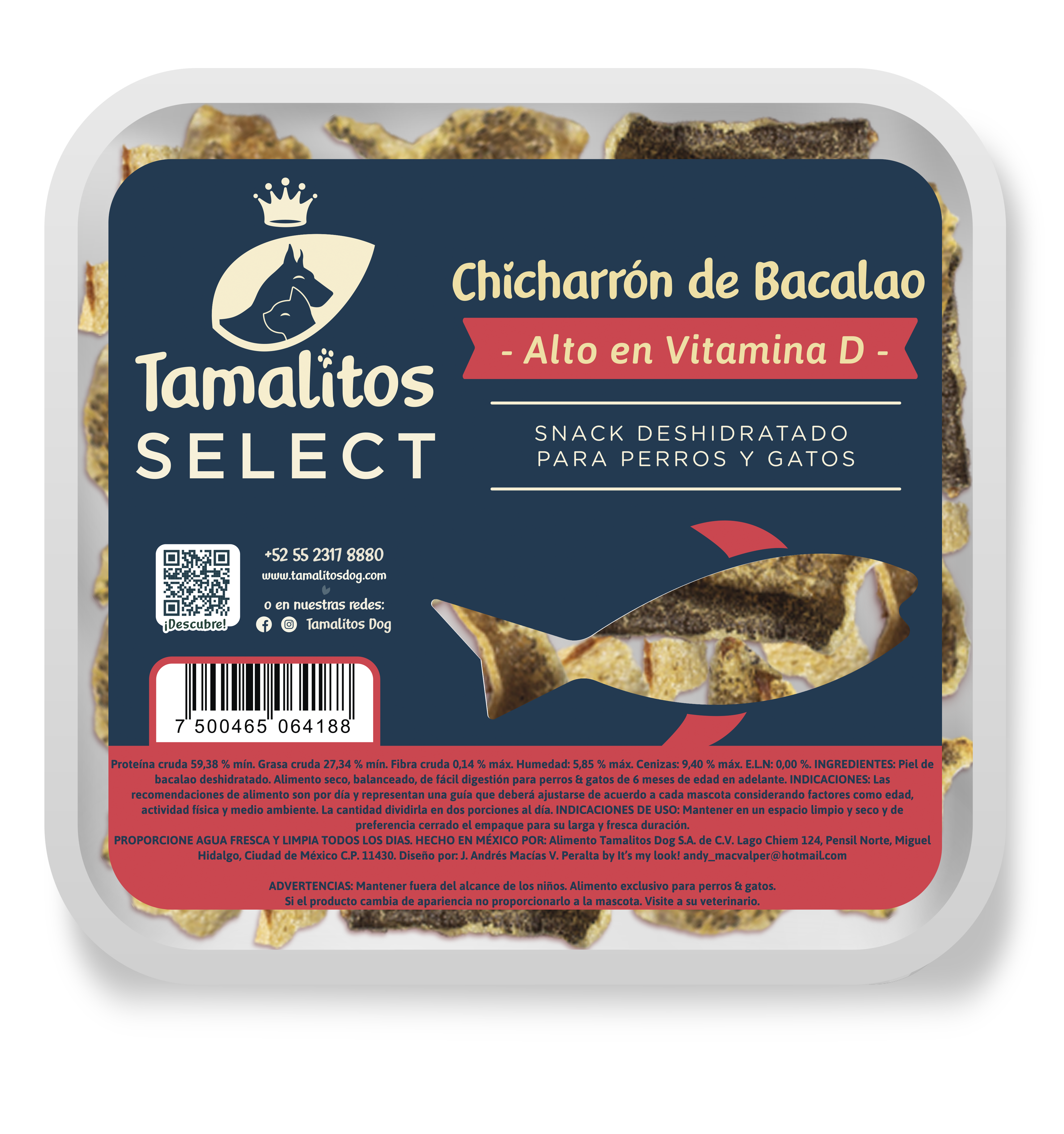 Chicharrón de Bacalao premio natural para perros – Tamalitosdog